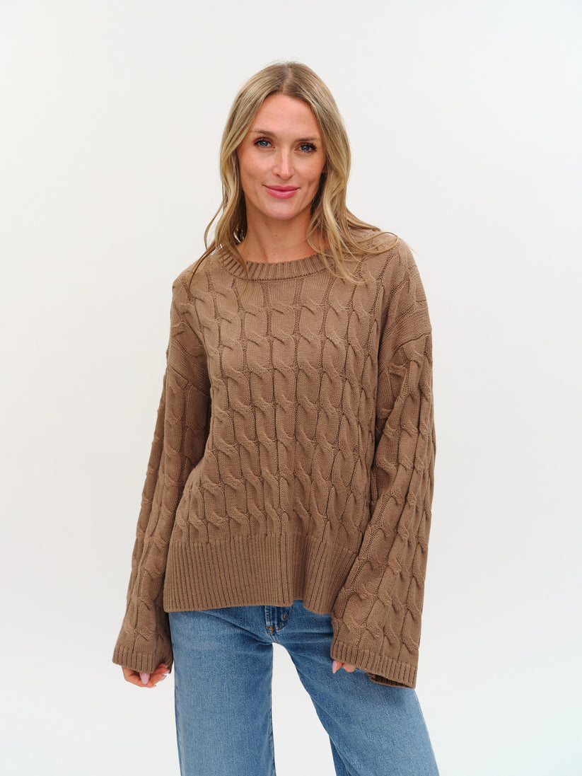 Willow Cable Knit Taupe – The Hanger Boutique